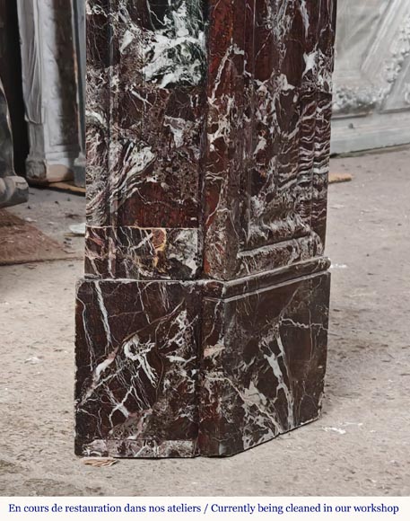 LXV style mantel carved in Levento marble - Marble