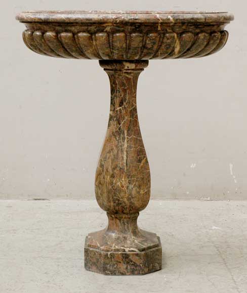 Central water basin in Royal Red Marble - Planters, vases and urns